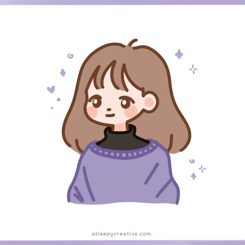 Aesthetic Drawing Ideas : Cute Girls - a sleepy creative