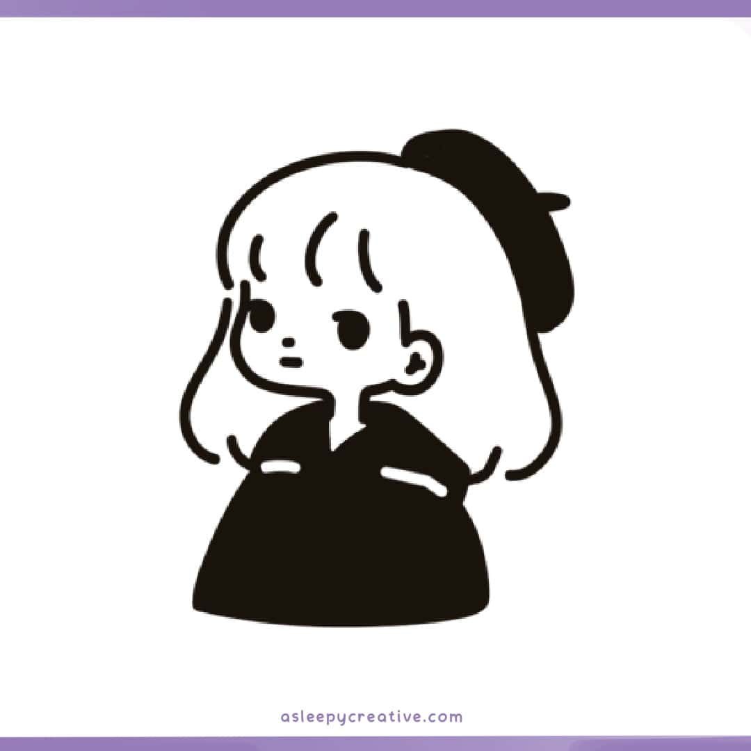 Aesthetic Drawing Ideas : Cute Girls - a sleepy creative