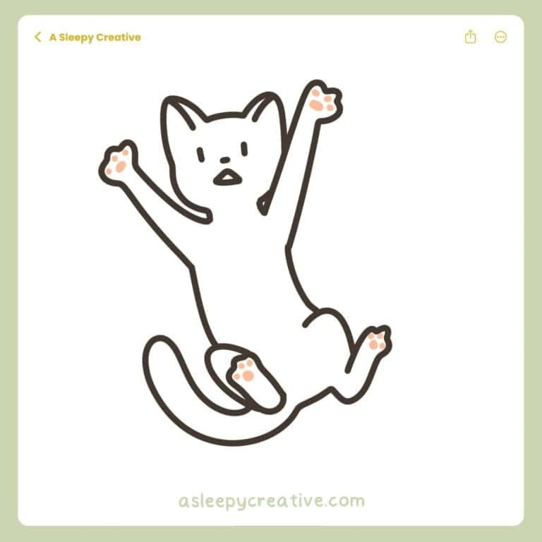 22 Easy Cute Cat Drawing Ideas - a sleepy creative