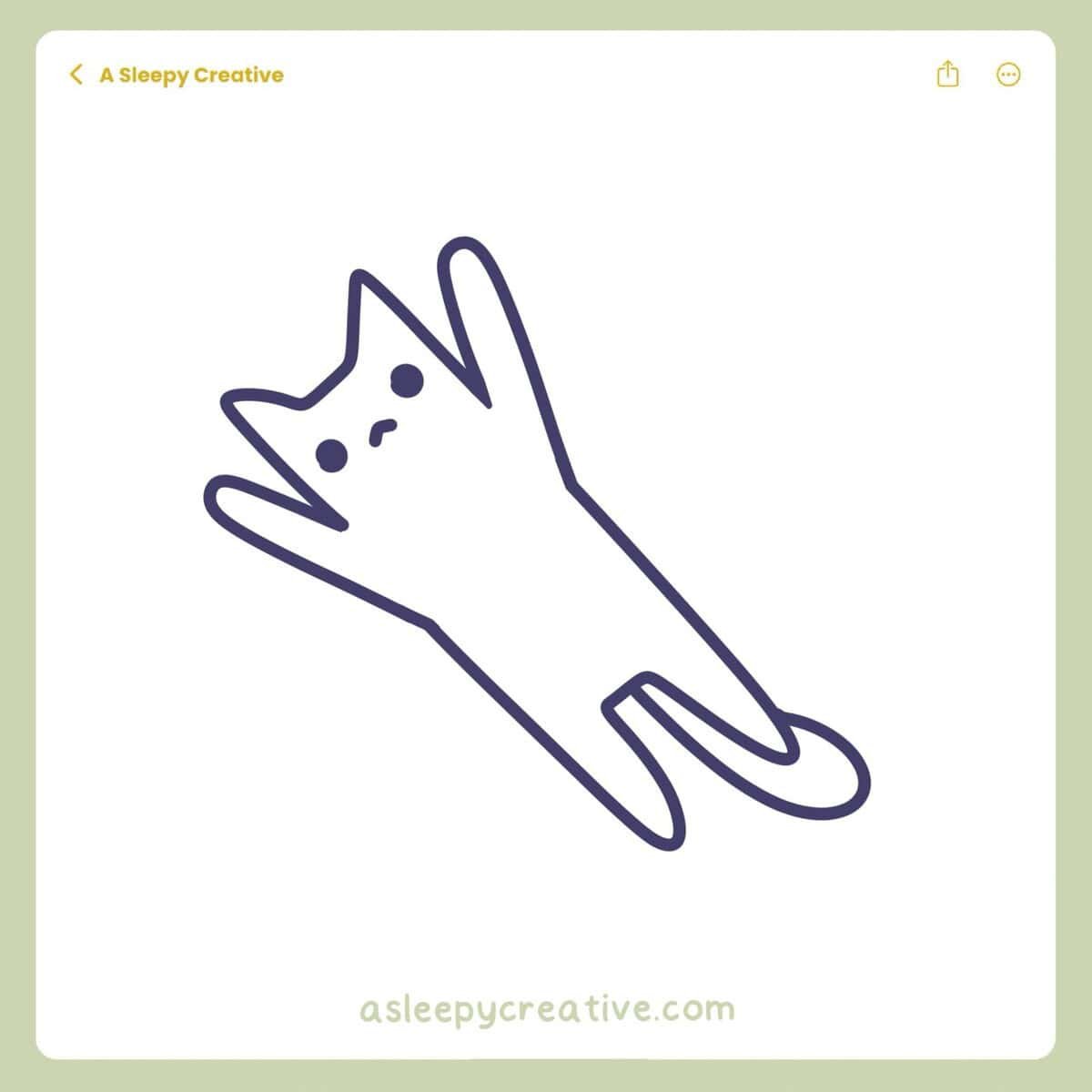 22 Easy Cute Cat Drawing Ideas - a sleepy creative