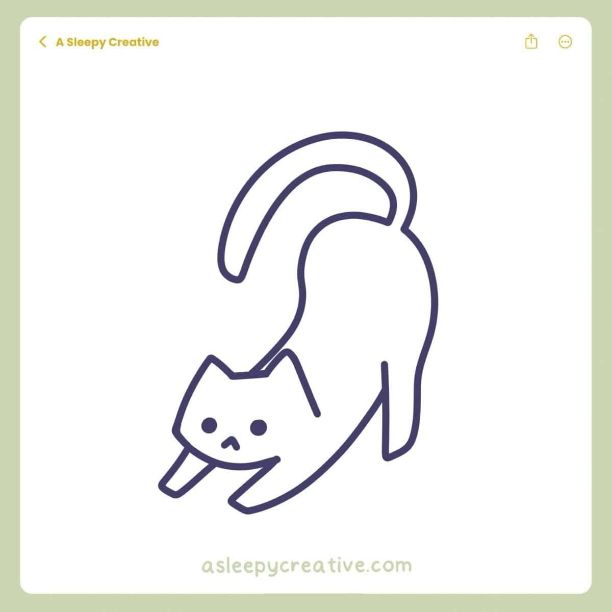 22 Easy Cute Cat Drawing Ideas - a sleepy creative
