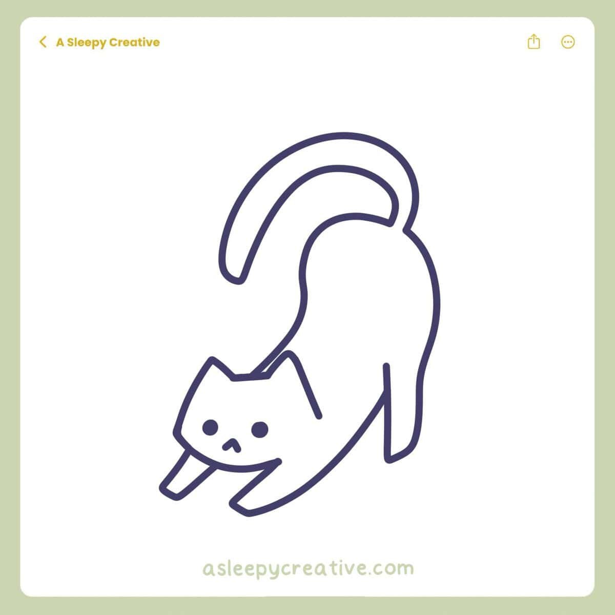 22 Easy Cute Cat Drawing Ideas - a sleepy creative