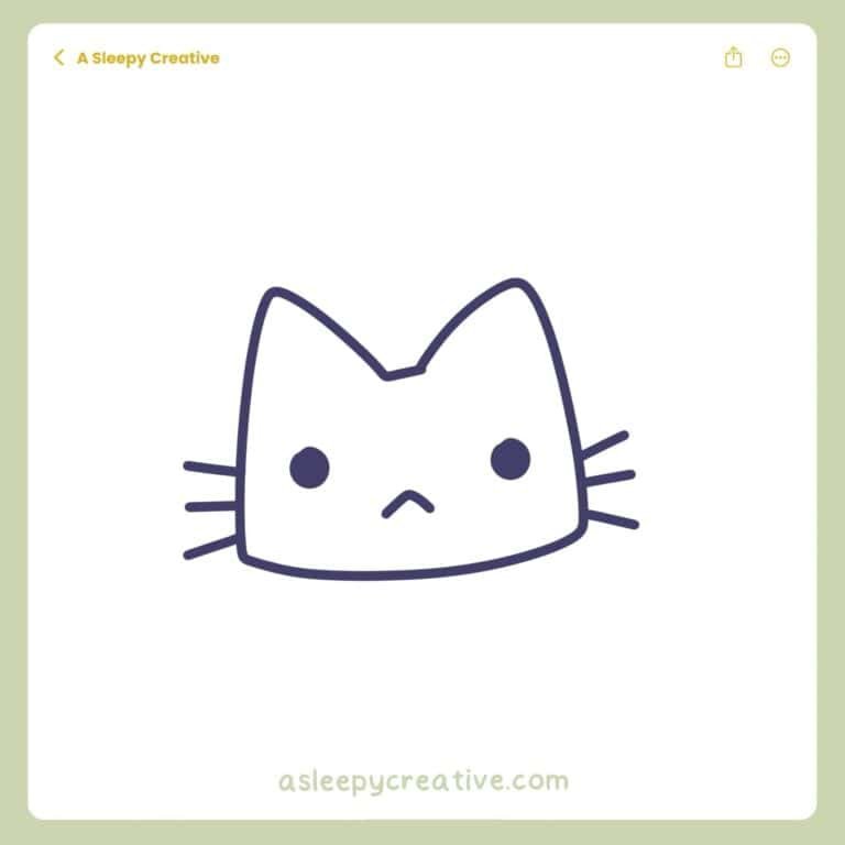22 Easy Cute Cat Drawing Ideas - a sleepy creative