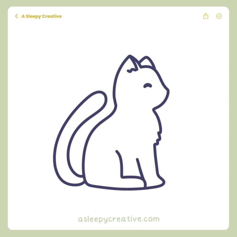 22 Easy Cute Cat Drawing Ideas - a sleepy creative