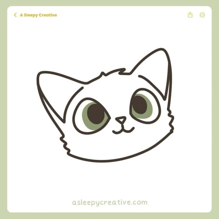 22 Easy Cute Cat Drawing Ideas - a sleepy creative