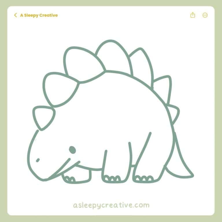 22 Cute And Easy Dinosaur Drawing Ideas