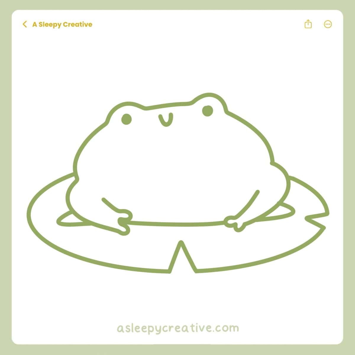 21 Cute and Easy Frog Drawing Ideas - a sleepy creative