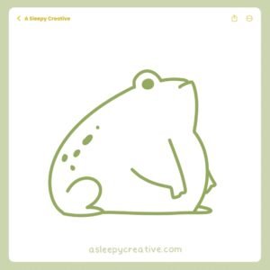 21 Cute and Easy Frog Drawing Ideas - a sleepy creative