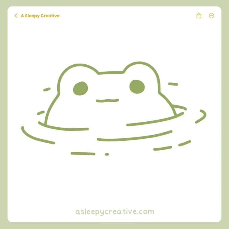 21 Cute and Easy Frog Drawing Ideas - a sleepy creative