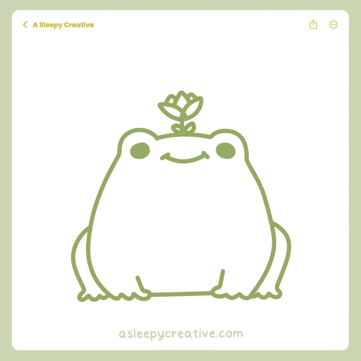21 Cute and Easy Frog Drawing Ideas - a sleepy creative