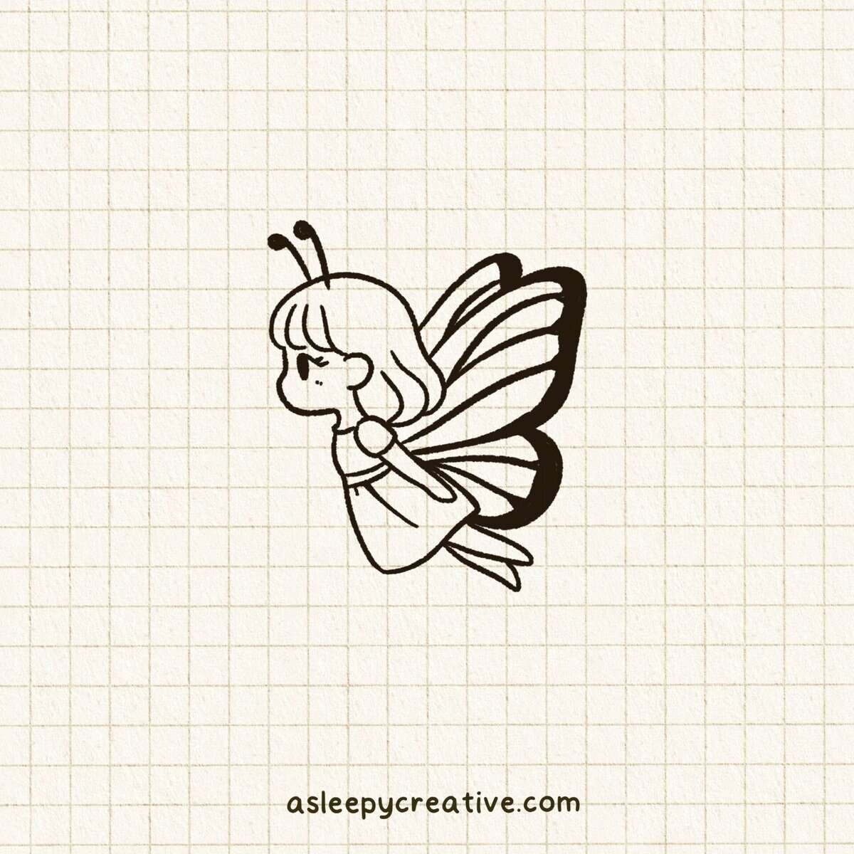 23 Cute and Easy Butterfly Drawing Ideas - a sleepy creative