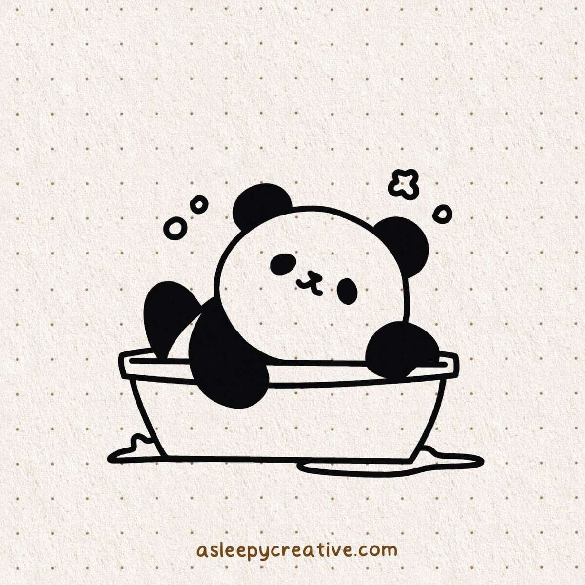 32 Easy Panda Drawing Ideas - a sleepy creative