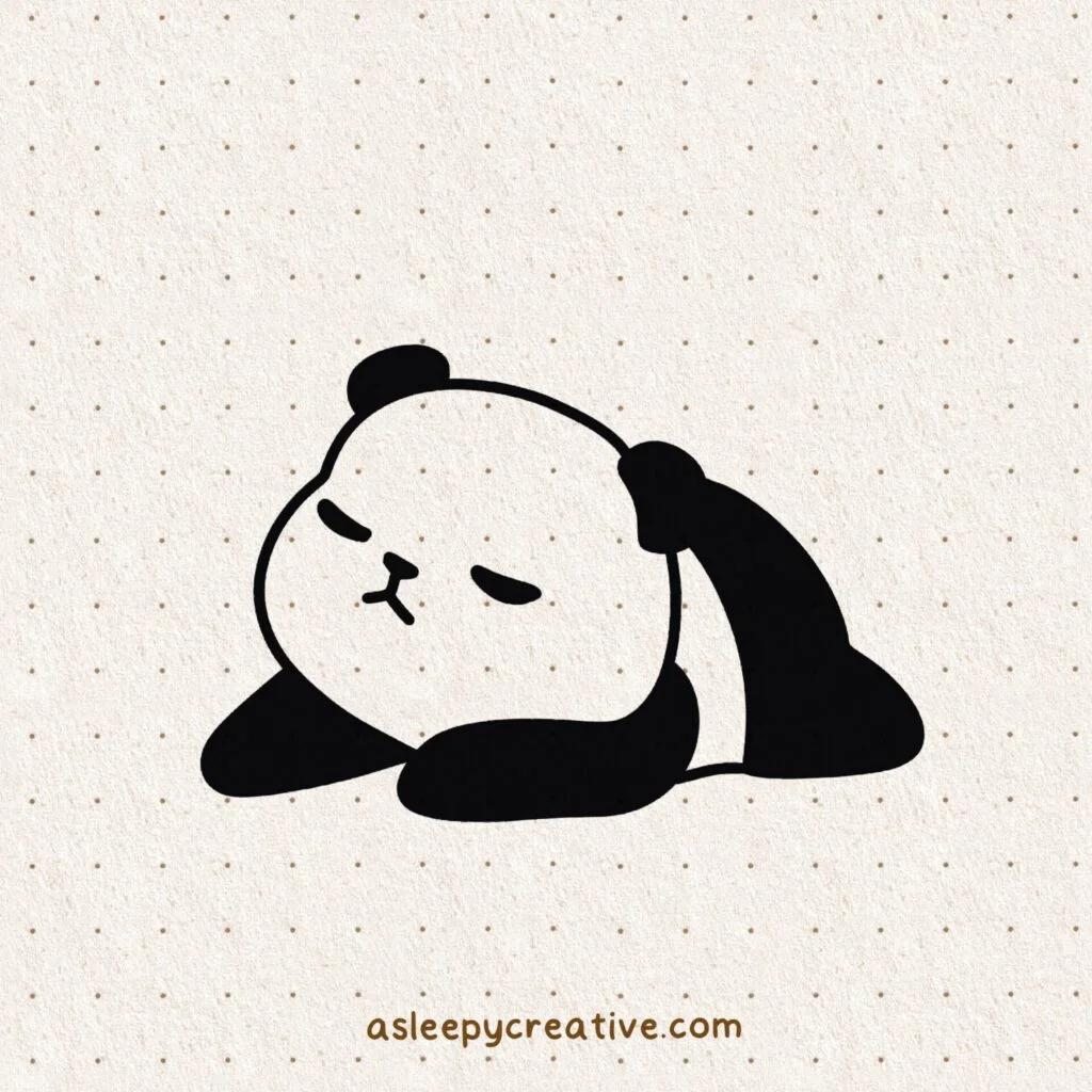 32 Easy Panda Drawing Ideas - a sleepy creative