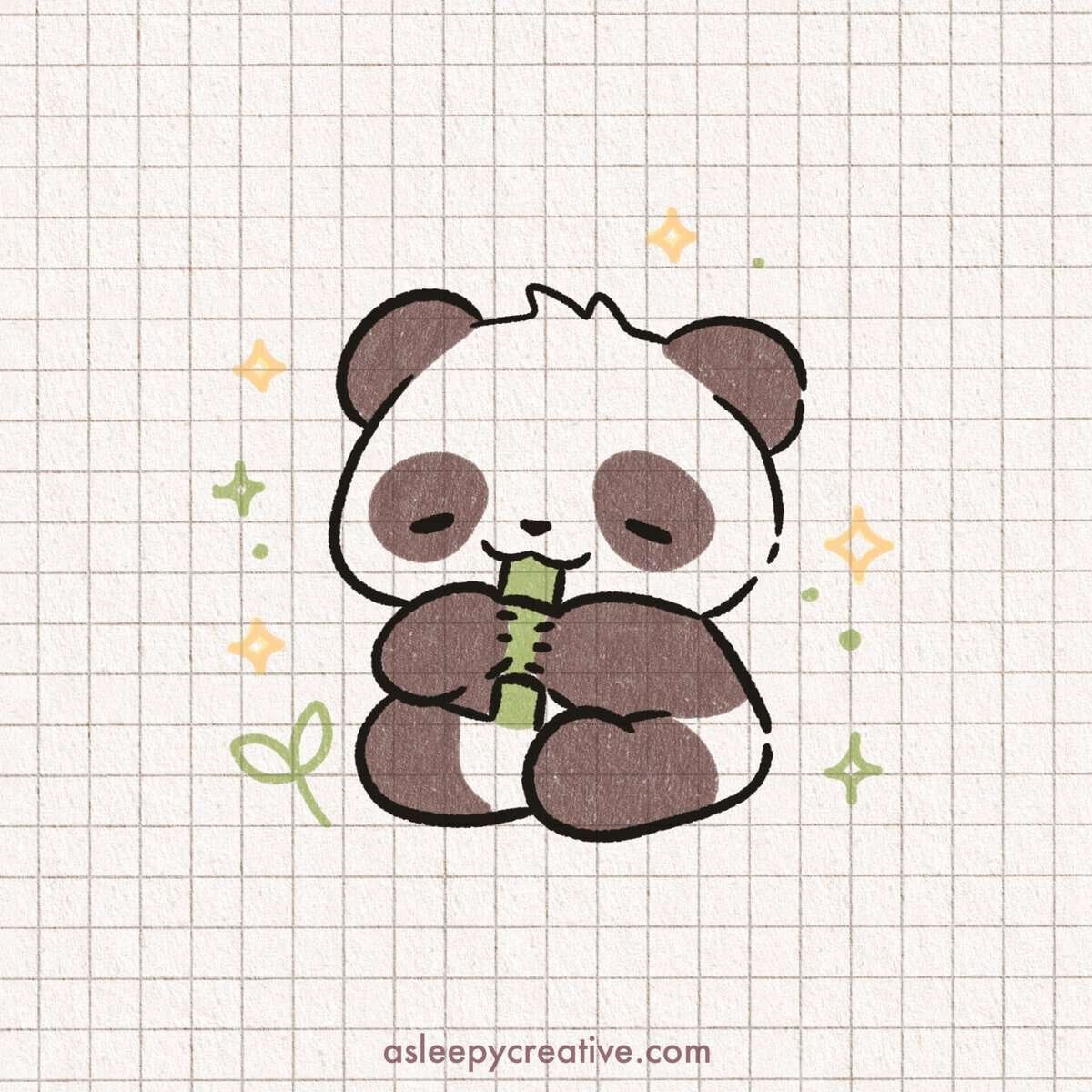 32 Easy Panda Drawing Ideas - a sleepy creative