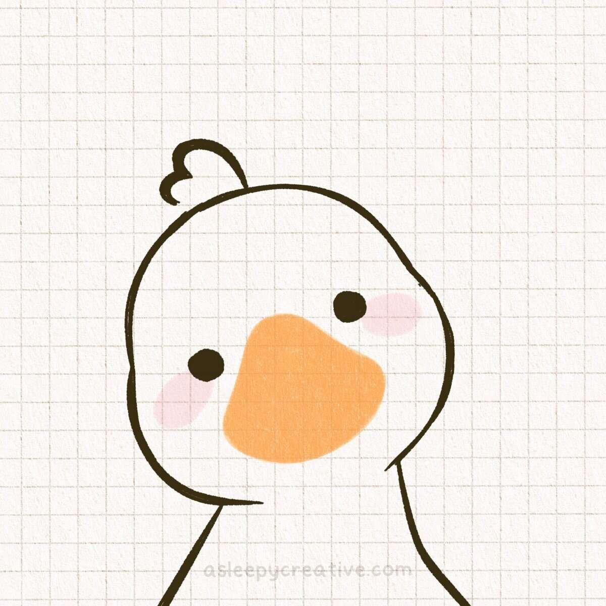 30+ Easy Duck Drawing Ideas - a sleepy creative