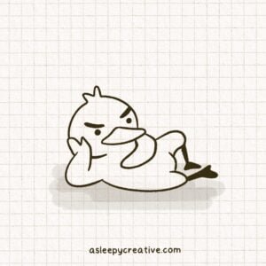 30+ Easy Duck Drawing Ideas - a sleepy creative