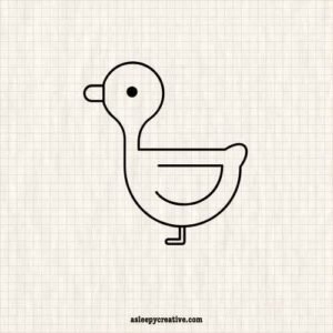 30+ Easy Duck Drawing Ideas - a sleepy creative