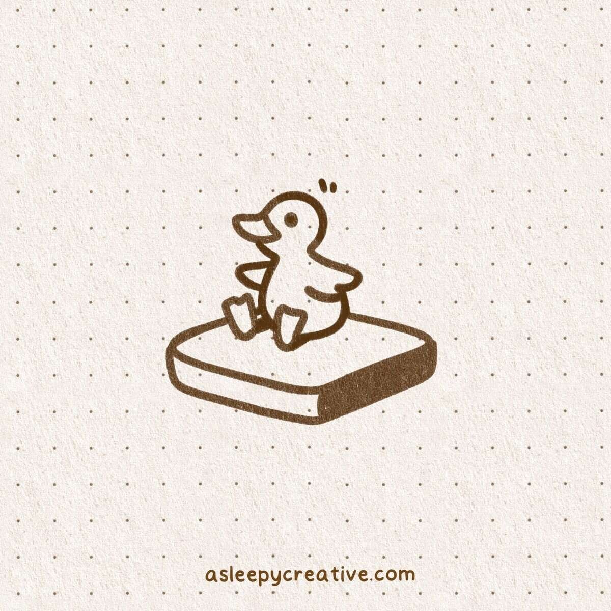 30+ Easy Duck Drawing Ideas - a sleepy creative