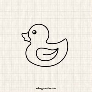 30+ Easy Duck Drawing Ideas - a sleepy creative