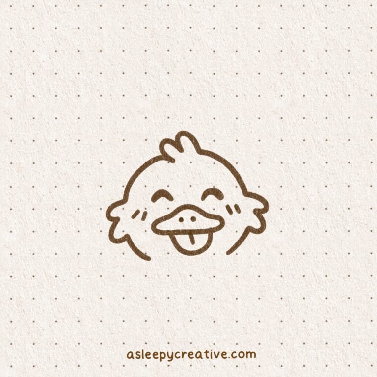 30+ Easy Duck Drawing Ideas - a sleepy creative