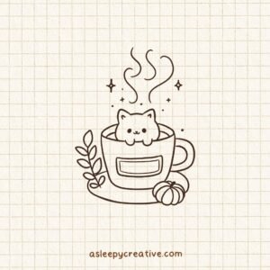 40 Cute and Easy Fall Drawing Ideas - a sleepy creative