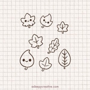 40 Cute and Easy Fall Drawing Ideas - a sleepy creative