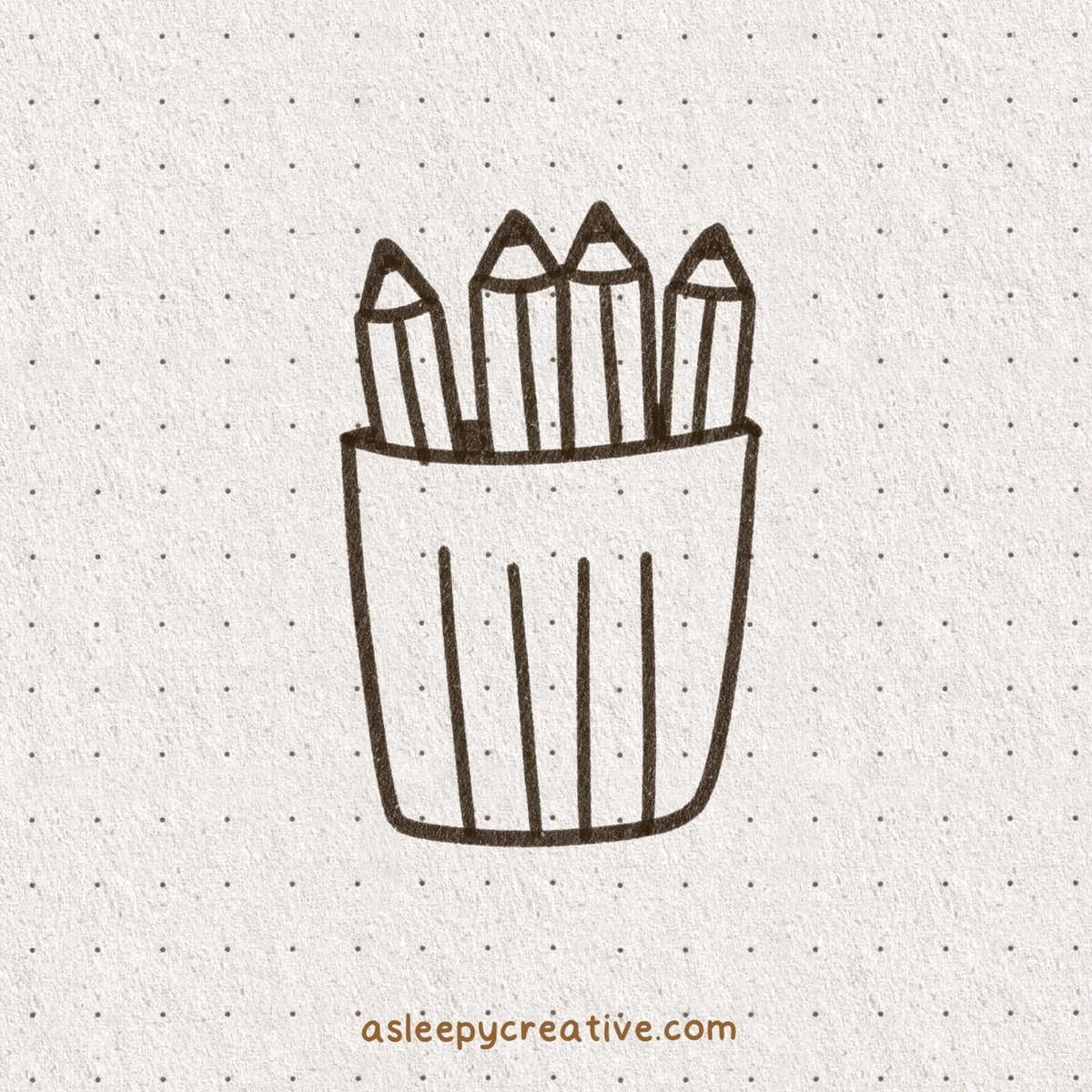 22 Easy Cozy Stationery Drawing Ideas - a sleepy creative