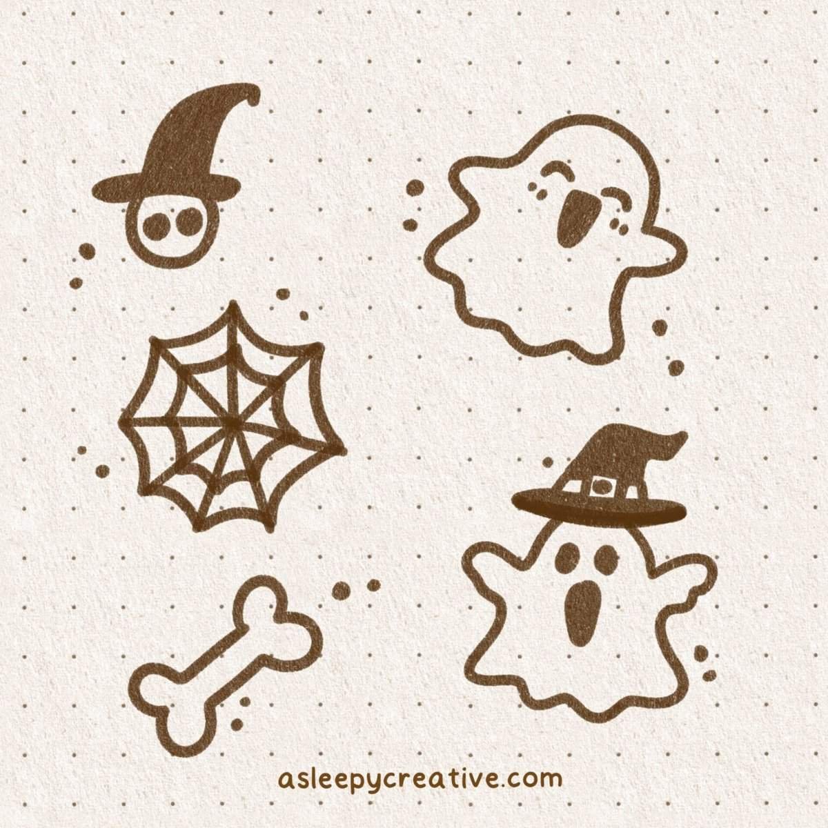 25 Cute and Easy Halloween Drawing Ideas - a sleepy creative