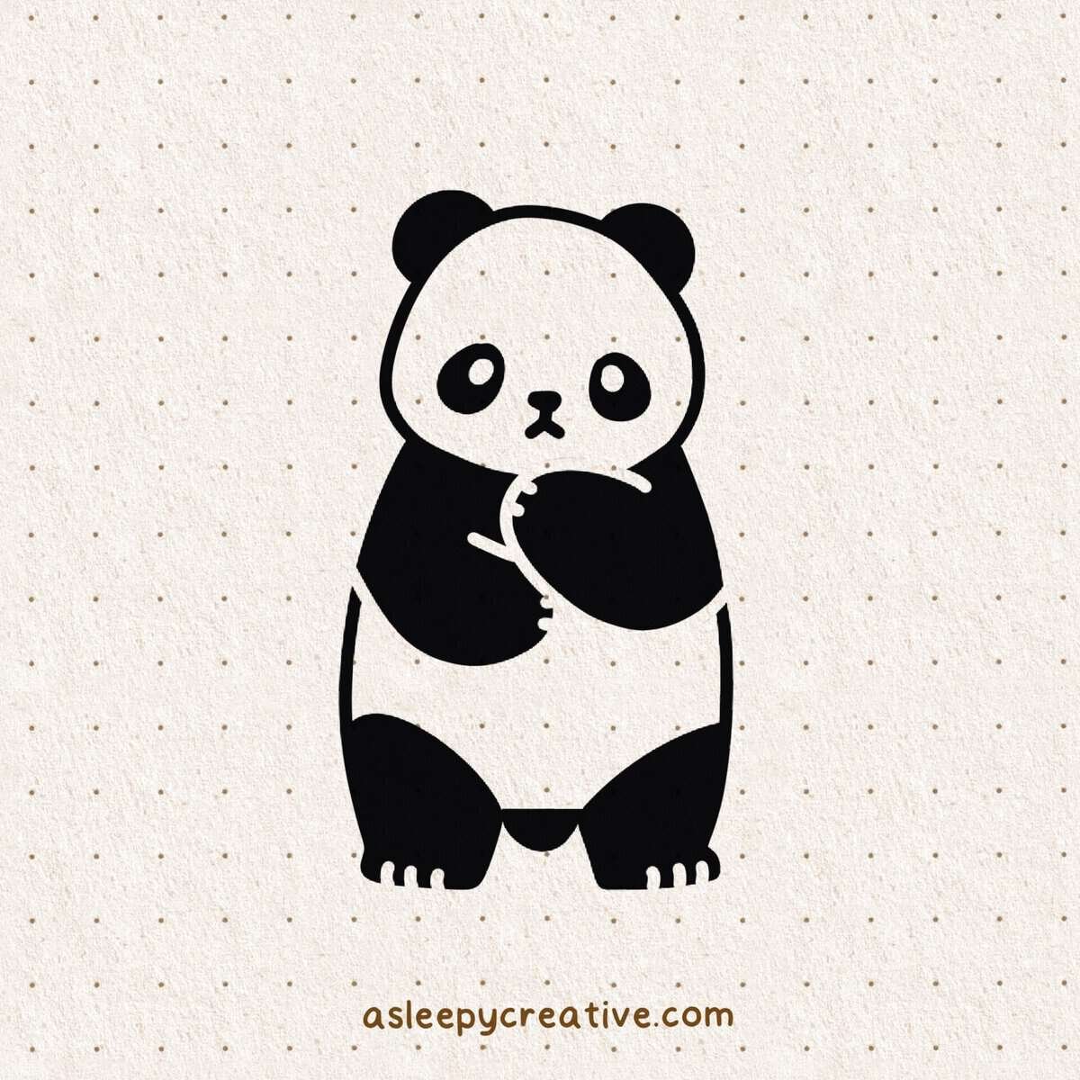 32 Easy Panda Drawing Ideas - a sleepy creative