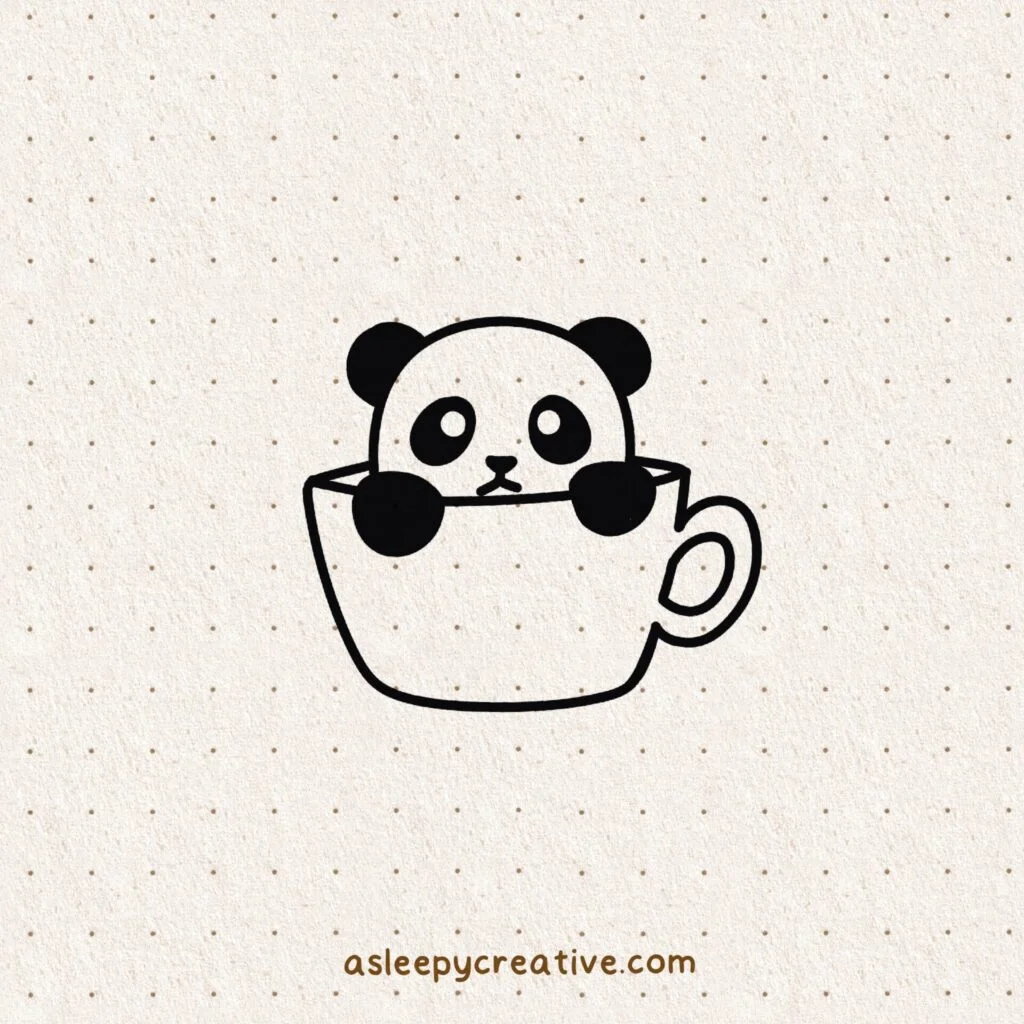 32 Easy Panda Drawing Ideas - a sleepy creative