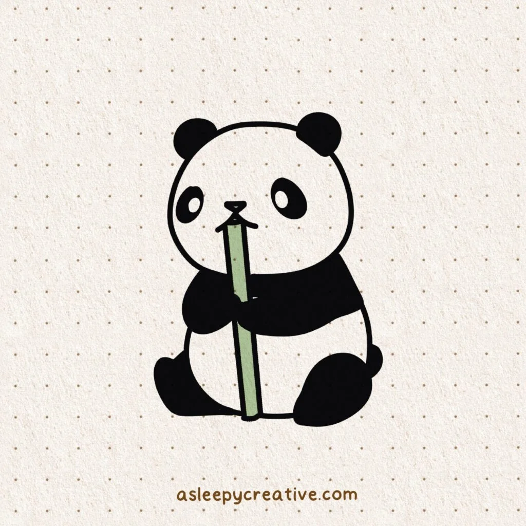 32 Easy Panda Drawing Ideas - a sleepy creative