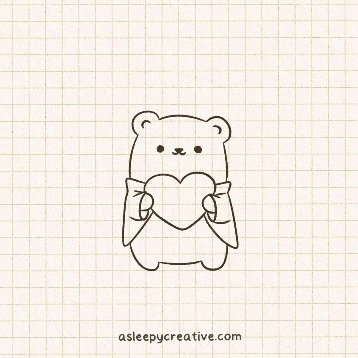 22 Cute and Easy Bear Drawing Ideas - a sleepy creative