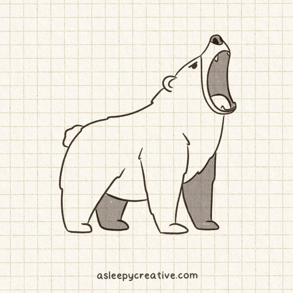 22 Cute and Easy Bear Drawing Ideas - a sleepy creative