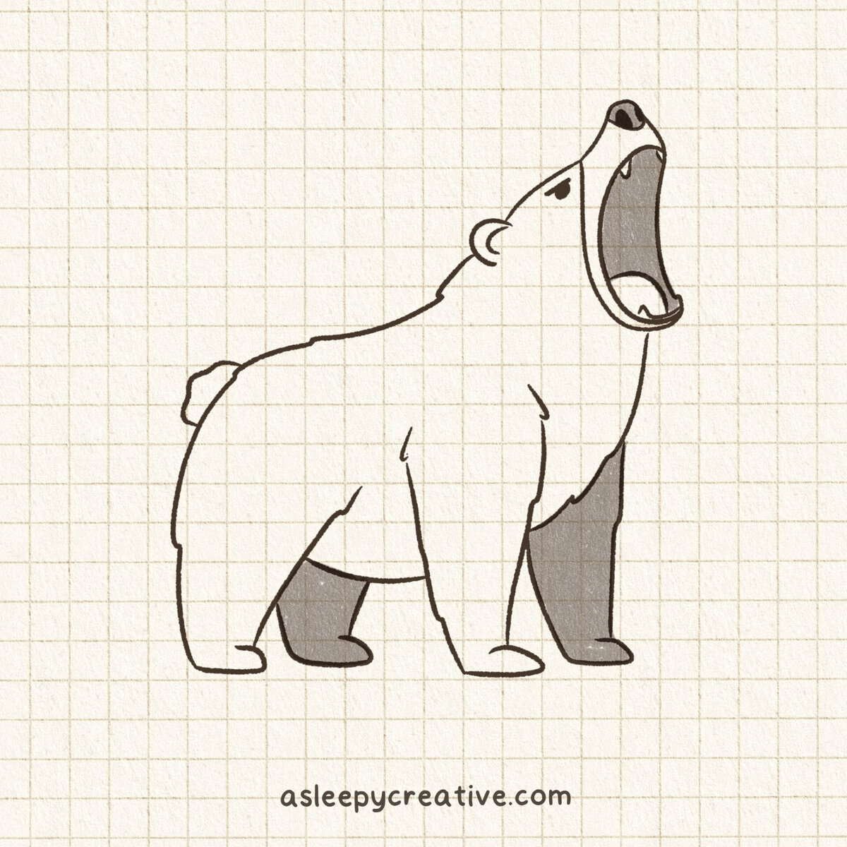 22 Cute and Easy Bear Drawing Ideas - a sleepy creative