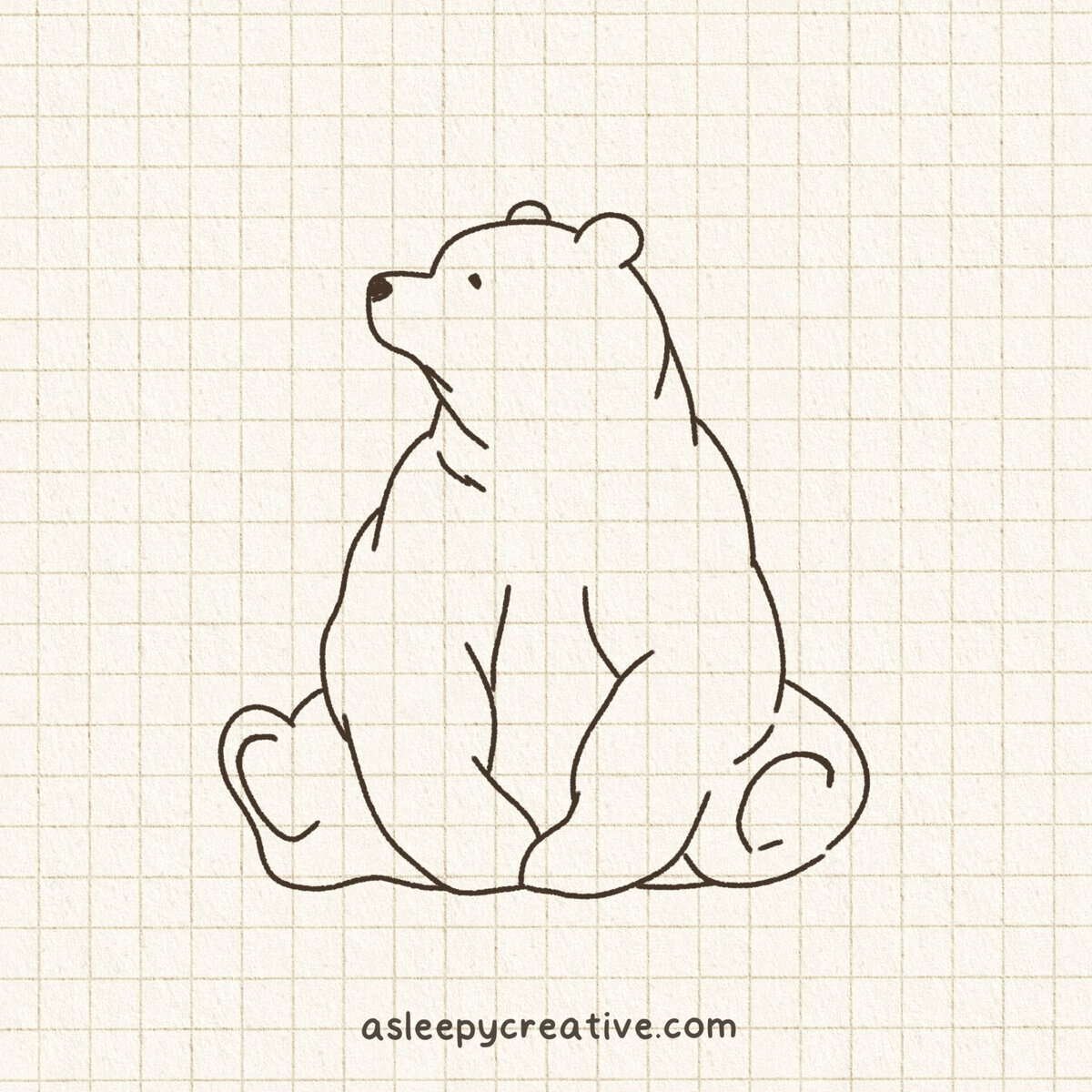 22 Cute and Easy Bear Drawing Ideas - a sleepy creative