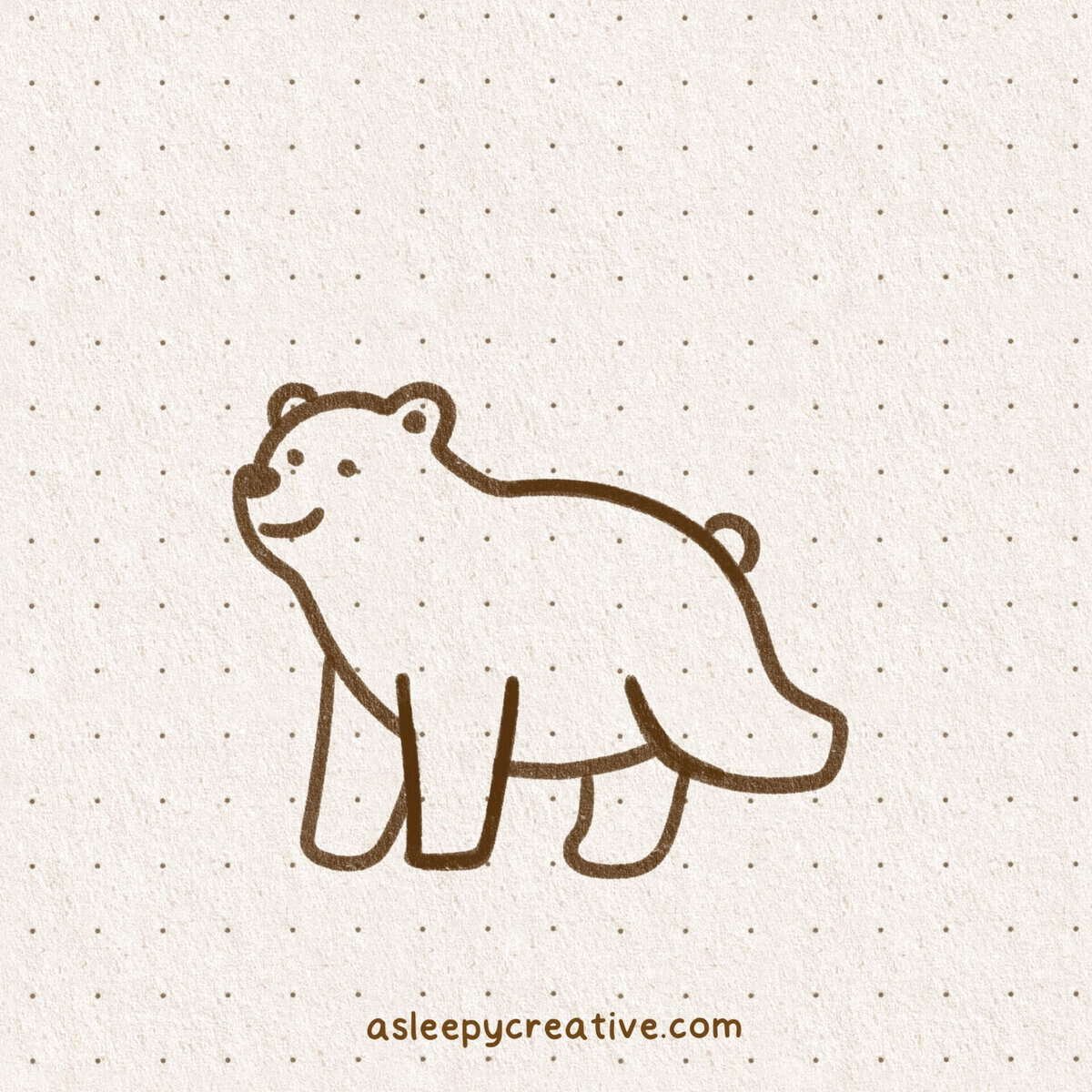 22 Cute and Easy Bear Drawing Ideas - a sleepy creative