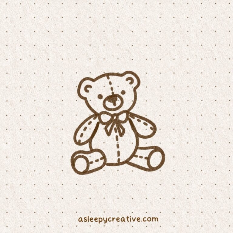 22 Cute and Easy Bear Drawing Ideas - a sleepy creative