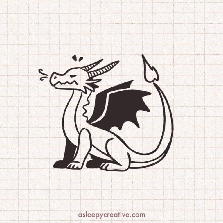 39 Cute and Easy Dragon Drawing Ideas - a sleepy creative