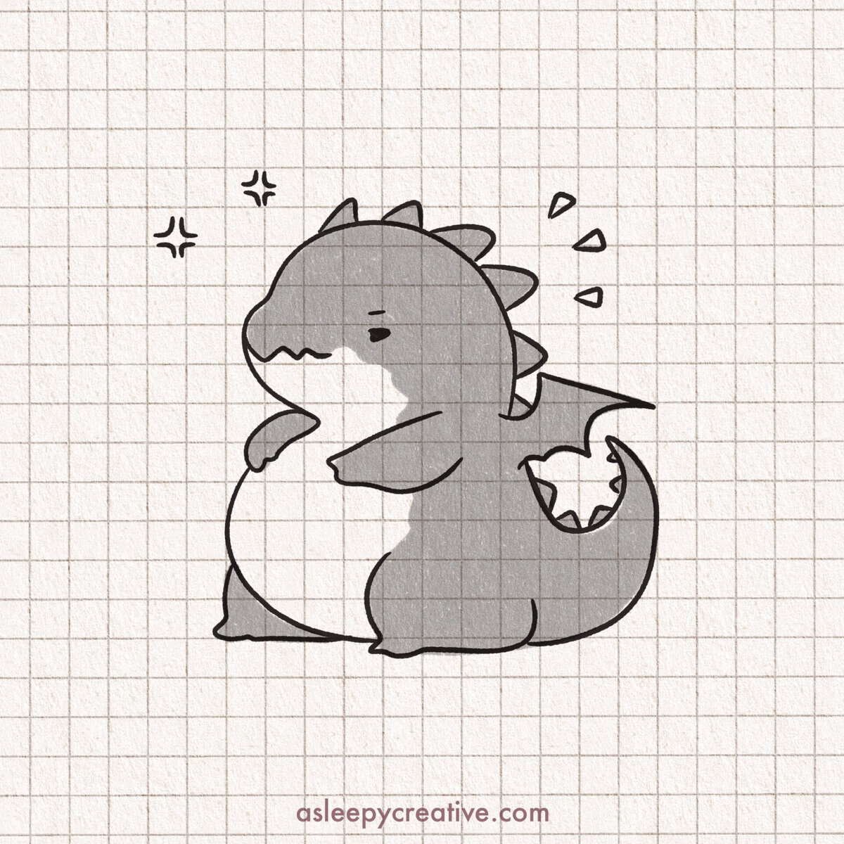 39 Cute and Easy Dragon Drawing Ideas - a sleepy creative