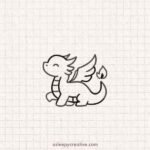 40+ Cute and Easy Dragon Drawing Ideas