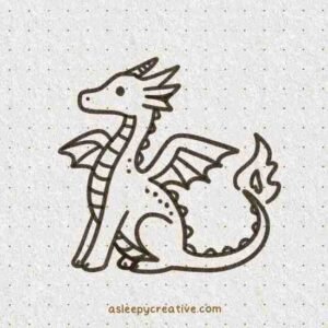 40+ Cute and Easy Dragon Drawing Ideas