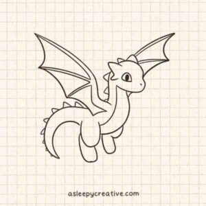 40+ Cute and Easy Dragon Drawing Ideas