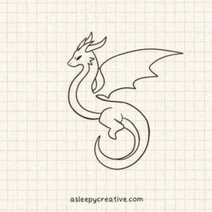 40+ Cute and Easy Dragon Drawing Ideas