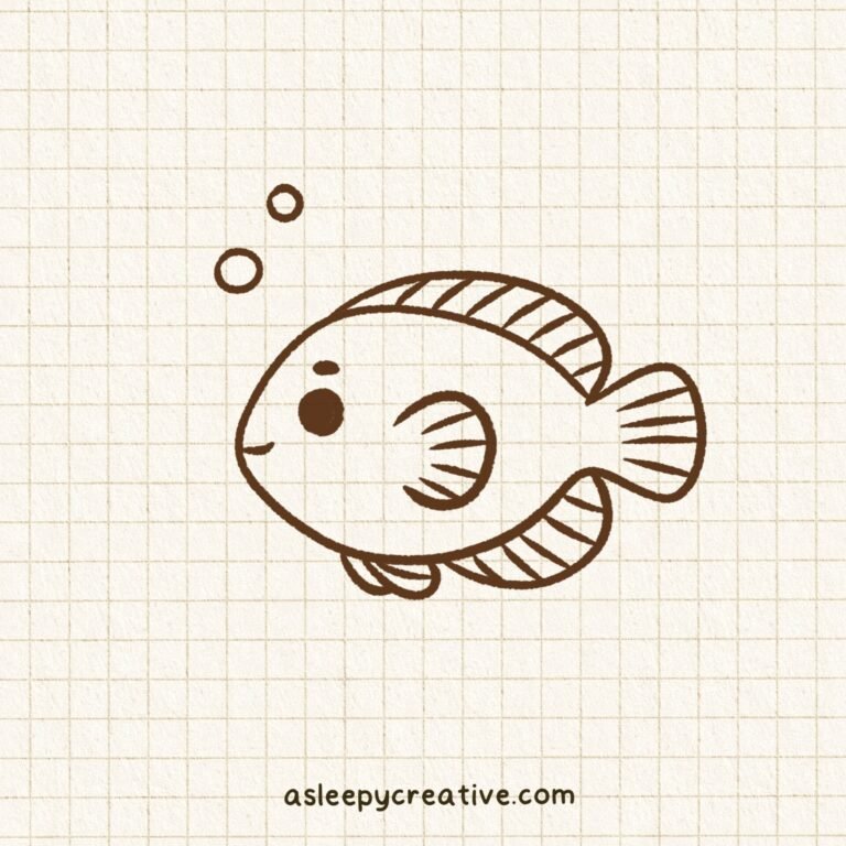 27 Easy Fish Drawing Ideas - a sleepy creative