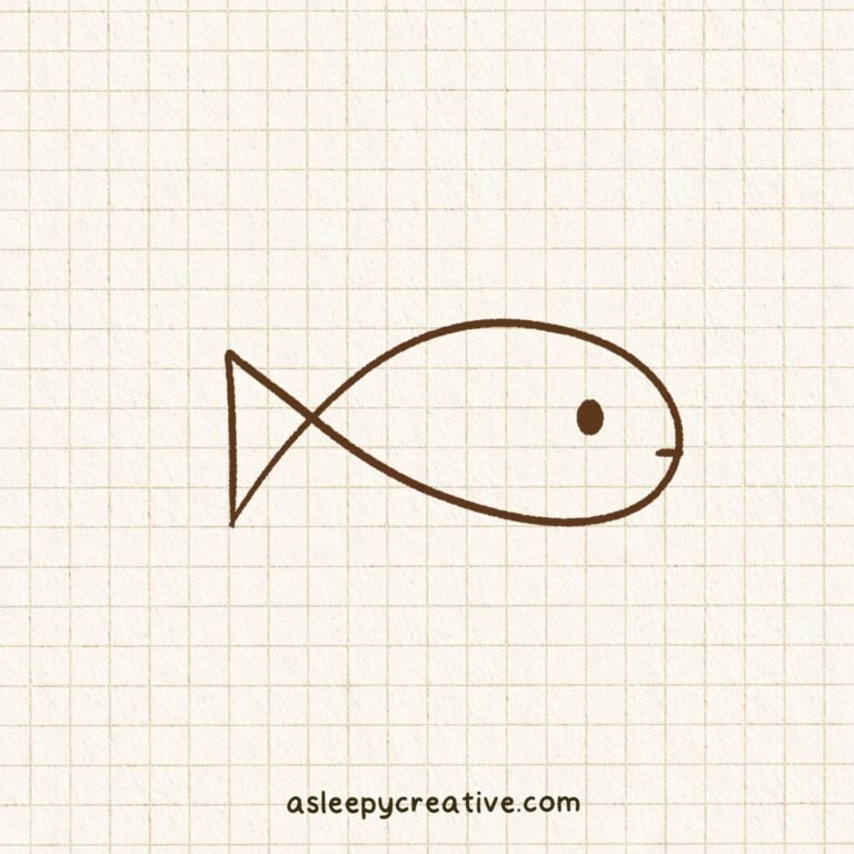 27 Easy Fish Drawing Ideas - a sleepy creative