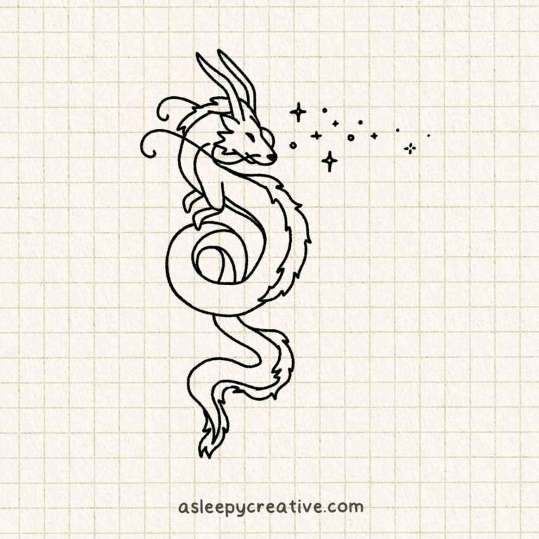 40+ Cute and Easy Dragon Drawing Ideas