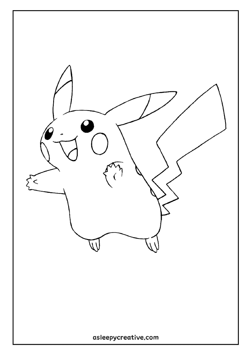Pikachu Coloring Pages (Free PDF Printables)