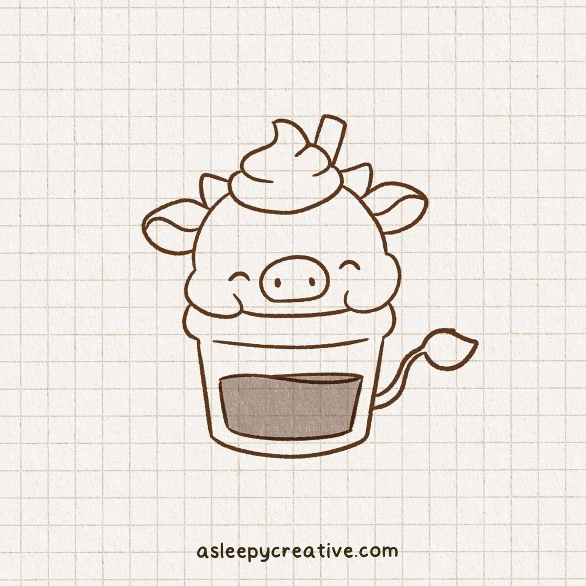 22+ Cute and Easy Cow Drawing Ideas - a sleepy creative