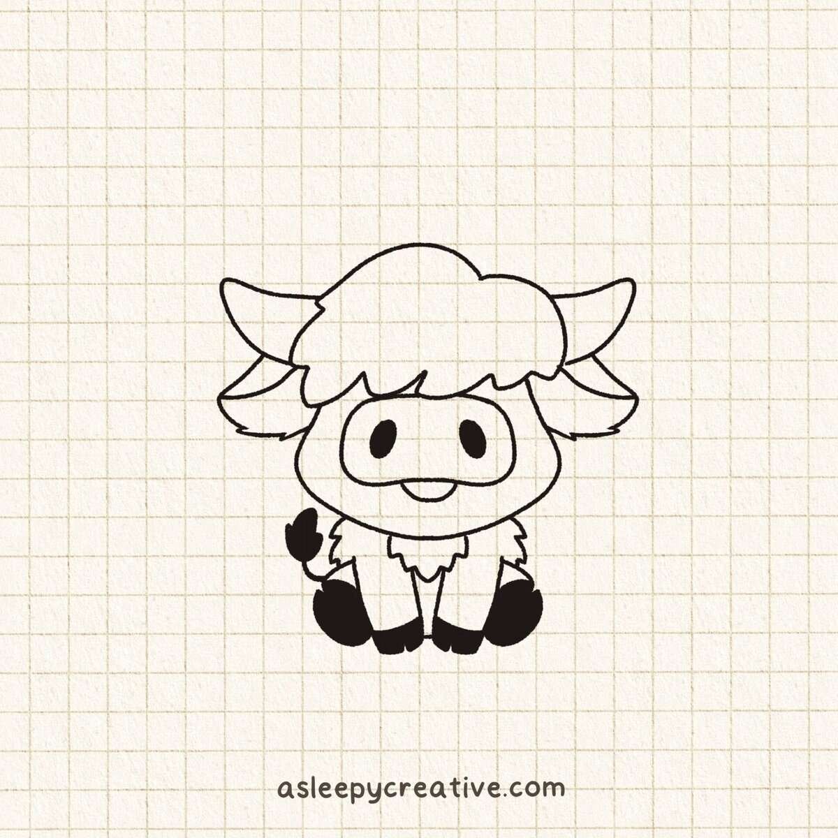 22+ Cute and Easy Cow Drawing Ideas - a sleepy creative