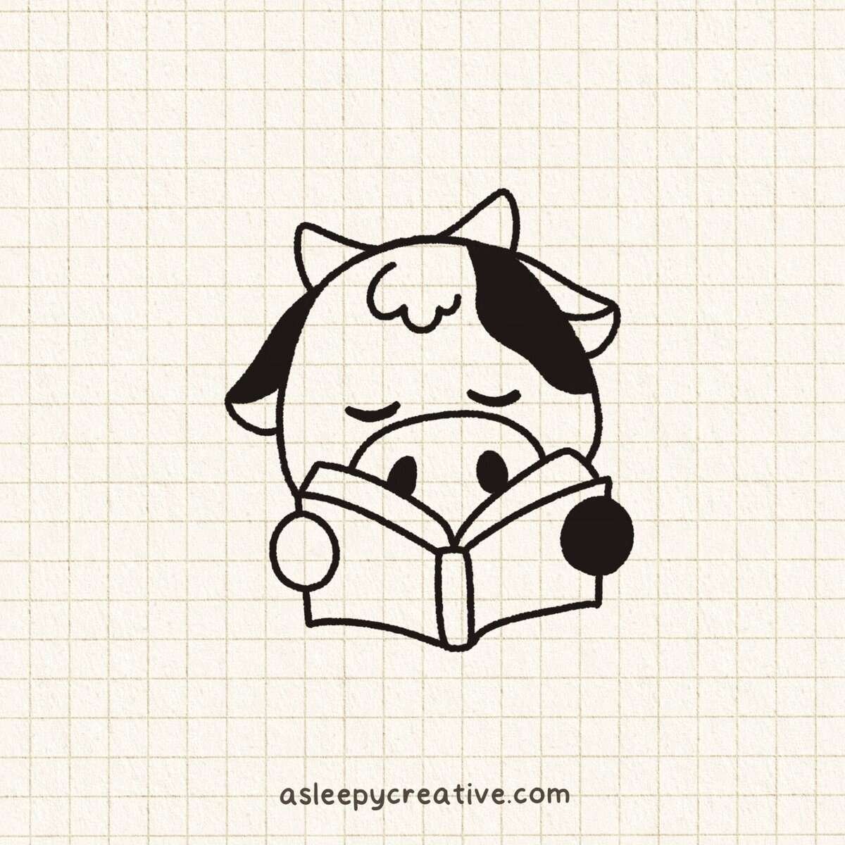 22+ Cute and Easy Cow Drawing Ideas - a sleepy creative